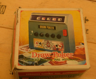 Vintage 1971 Waco Draw Poker Slot Machine Cordless Electric Full ...