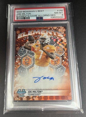 2023 Bowman University Best Joe Milton Elements Of The Game Auto /25 ...