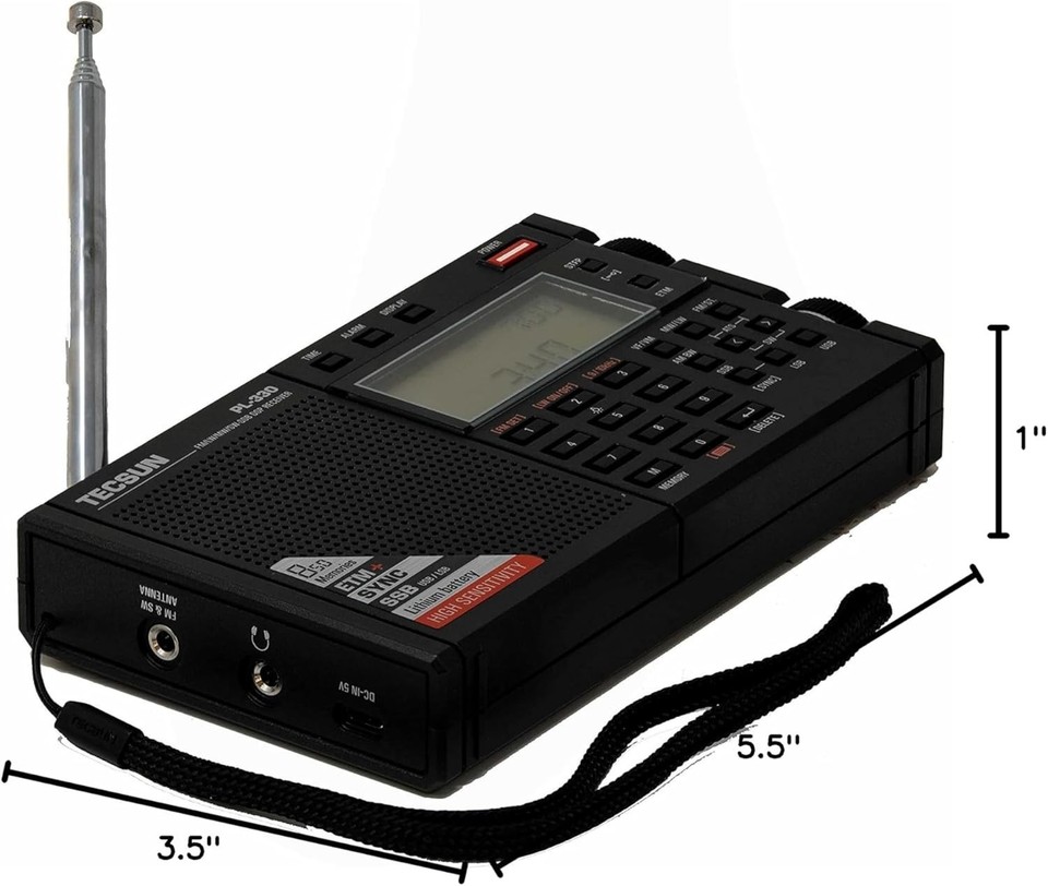 Digital PL330 AM/FM/LW/SW Worldband Radio with Single Side Band ...