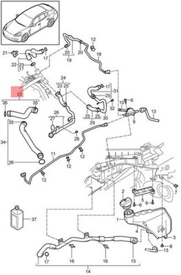 Genuine PORSCHE Coolant Hose Feed 97010640202 | eBay