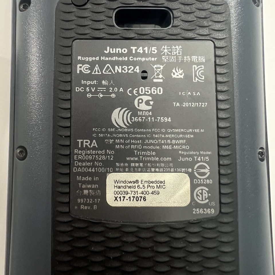 Trimble Juno T41/5 Series 5 Handheld Windows Embedded Data Collector ...