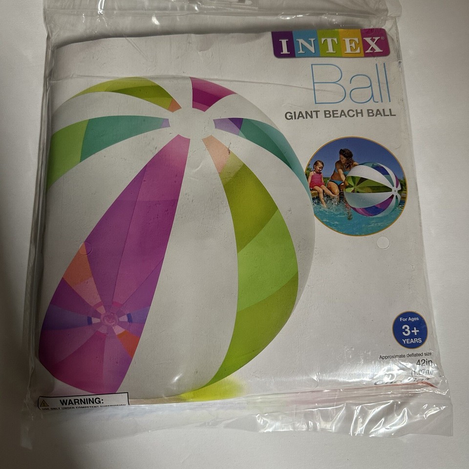 2 Rare New In Package Intex Jumbo Beach Balls 42" Inflatable 59066EP ...