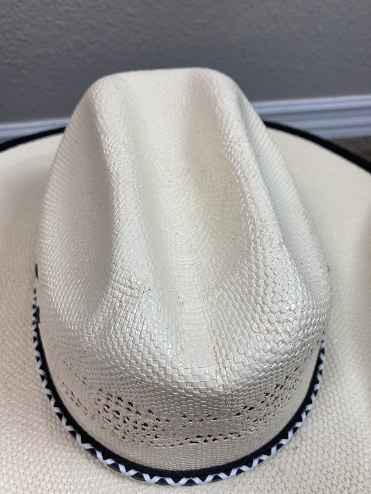 Cavender’s Ranch Collection Ivory Bangora Straw Vente… - Gem