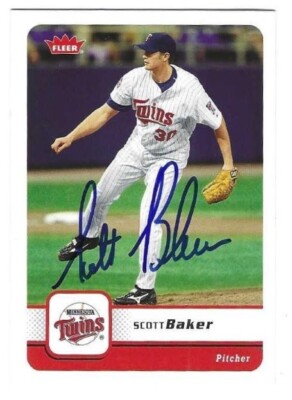 Autographed SCOTT BAKER Minnesota Twins 2006 Fleer card #368 w/COA | eBay