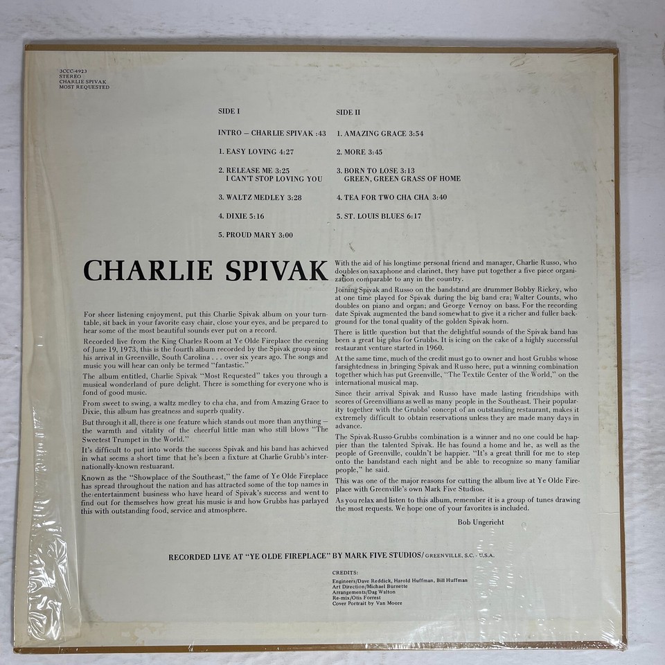 Charlie Spivak – Most Requested Vinyl, LP 3C – #3CCC-4923 | eBay