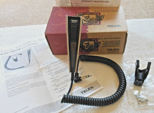 Telex 100 TRA Handheld Dynamic Microphone 62800-001 w/ Hanger Bracket ...