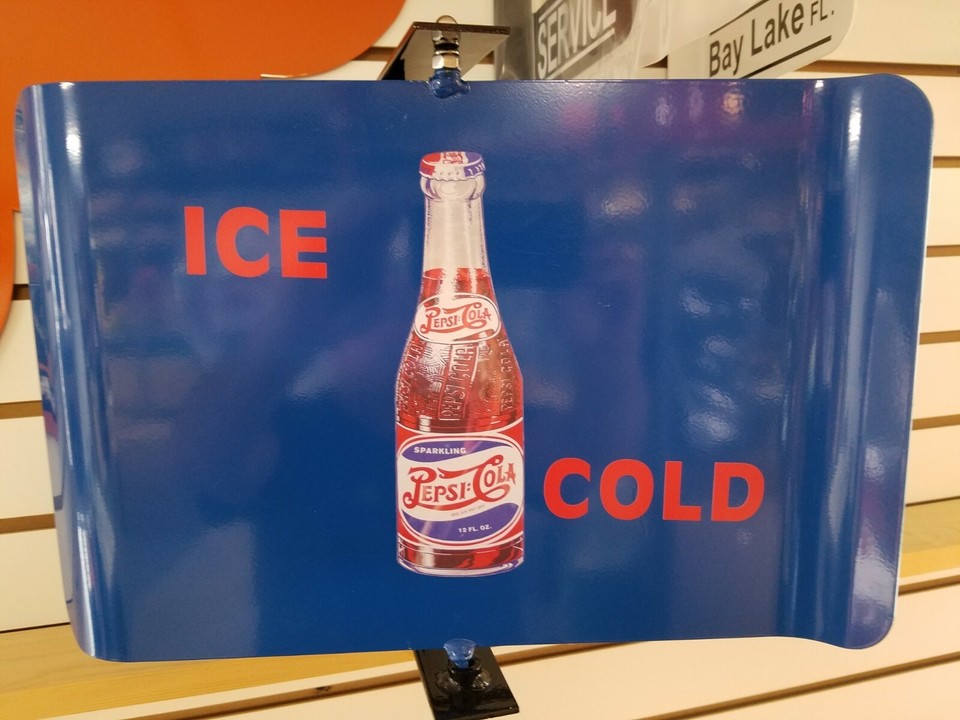 PEPSI COLA 50S ERA SPINNING WALL MOUNT ADVERTISING SIGN | eBay