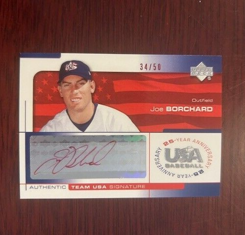 2004 UD Team USA Baseball JOE BORCHARD Red Ink Certified Autographed ...