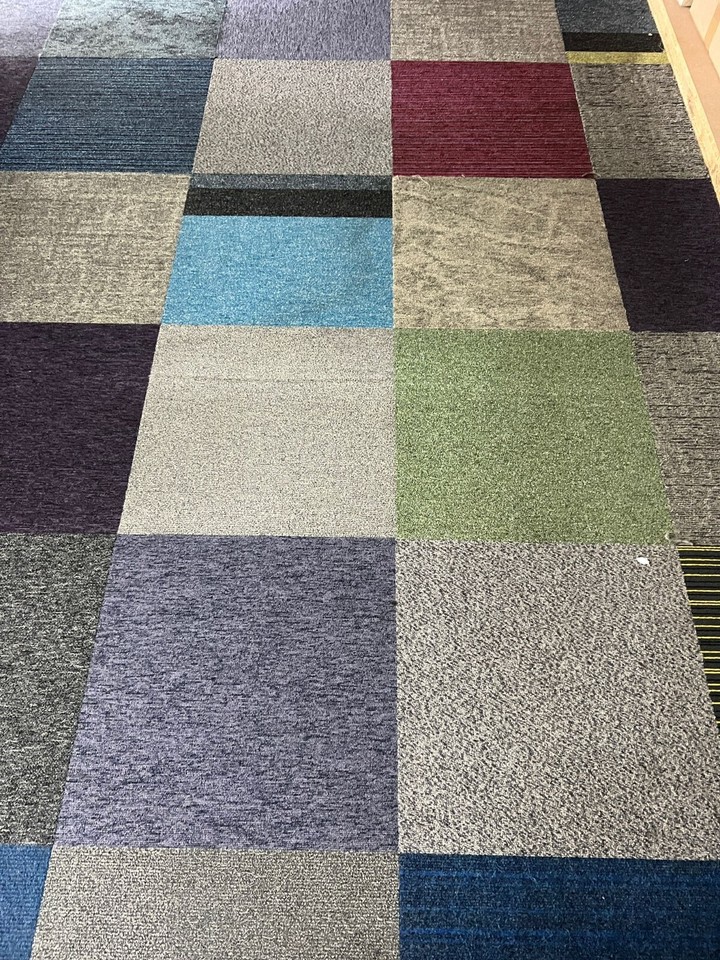 20 x Random Colours Carpet Tiles 5m2 Heavy Duty Commercial Premium ...