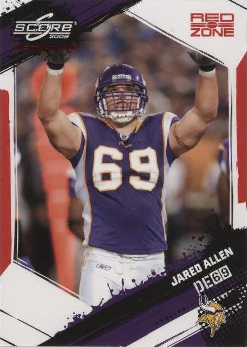 2009 Score Inscriptions - Jared Allen #166 Red Zone /30 for sale online ...