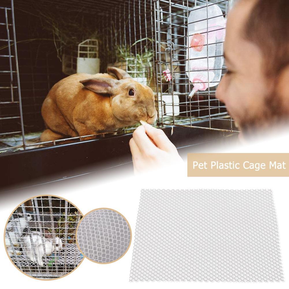 Cage Mat Clean Hamster Rabbit Cage Detachable Mat Grids Holes Anti-slip ...