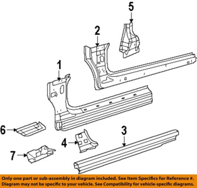 CHRYSLER OEM 08-14 200 Pillars, Rocker Floor Rocker-Reinf Bracket ...