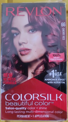 REVLON COLORSILK BEAUTIFUL COLOR PERMANENT APPLICATION 66-CHERRY RED | eBay