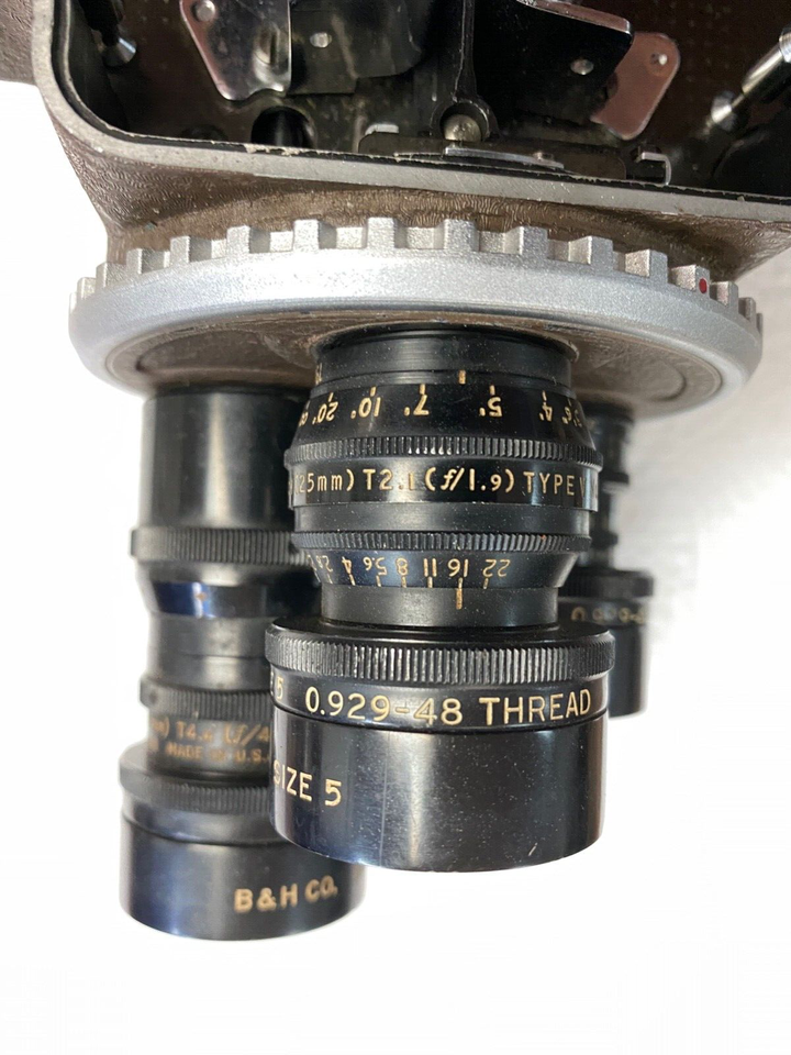 Bell & Howell 16mm Filmo 70 Cine Camera w/3 Lenses Rebuilt Warranty ...