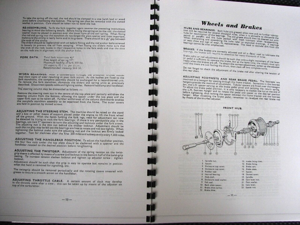 JAMES M16 & FRANCIS BARNETT 96 RIDERS H/BOOK WITH AMC 15T ENGINE 1965 ...