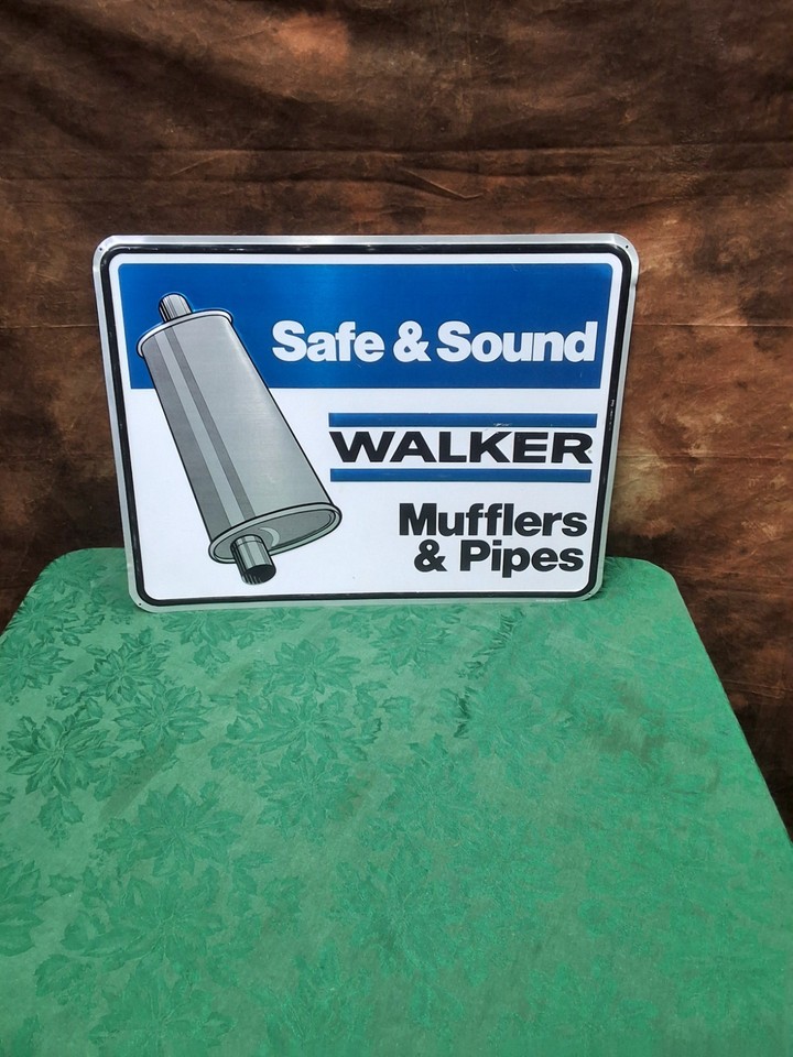 Vintage Walker Muffler And Pipes Advertising Sign | eBay