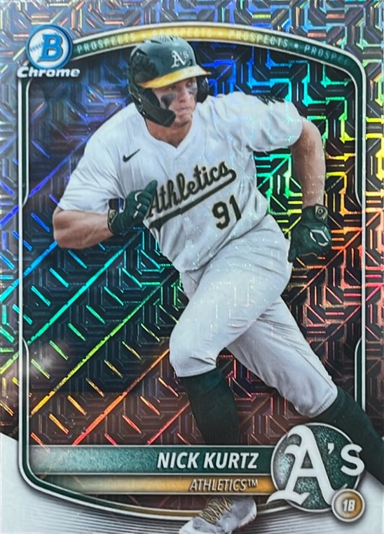 2025 Bowman Bowman Chrome Prospects#BCP-114 Nick Kurtz Mega Box Mojo Refractor | eBay