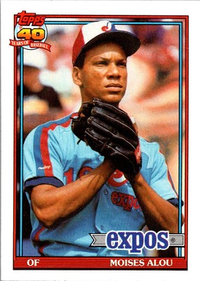 Moises Alou 1991 Topps #526a Montreal Expos | eBay