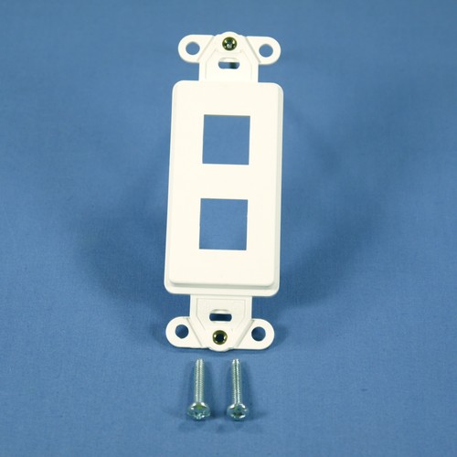 Leviton White 2-Port Decora Quickport Insert Platform Wallplate Cover ...