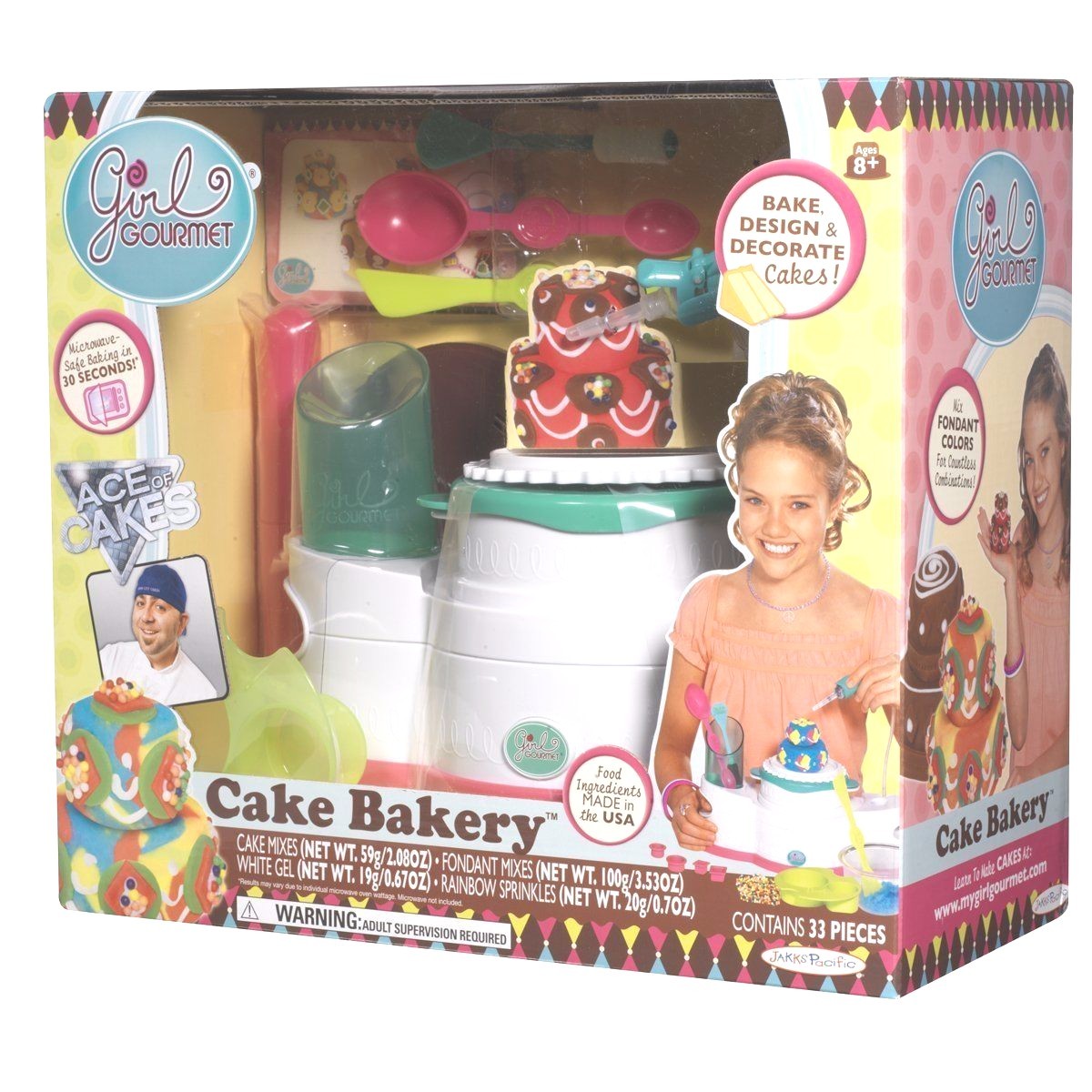 Girl Gourmet Cake Bakery Ace of Cakes Duff Play Kitchen NEW Sealed Box ...