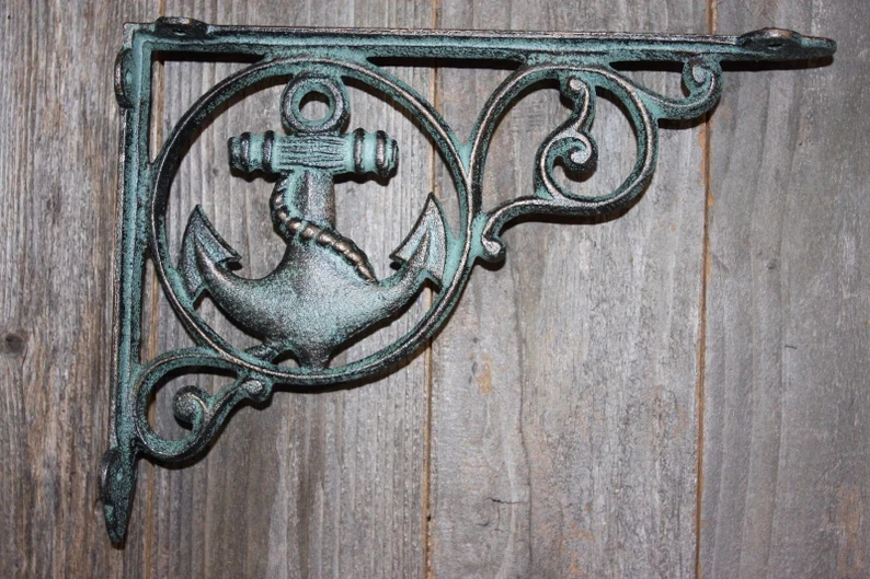 NAUTICAL Anchor Shelf Bracket,Mariners decor,beach decor,boats, gifts B ...