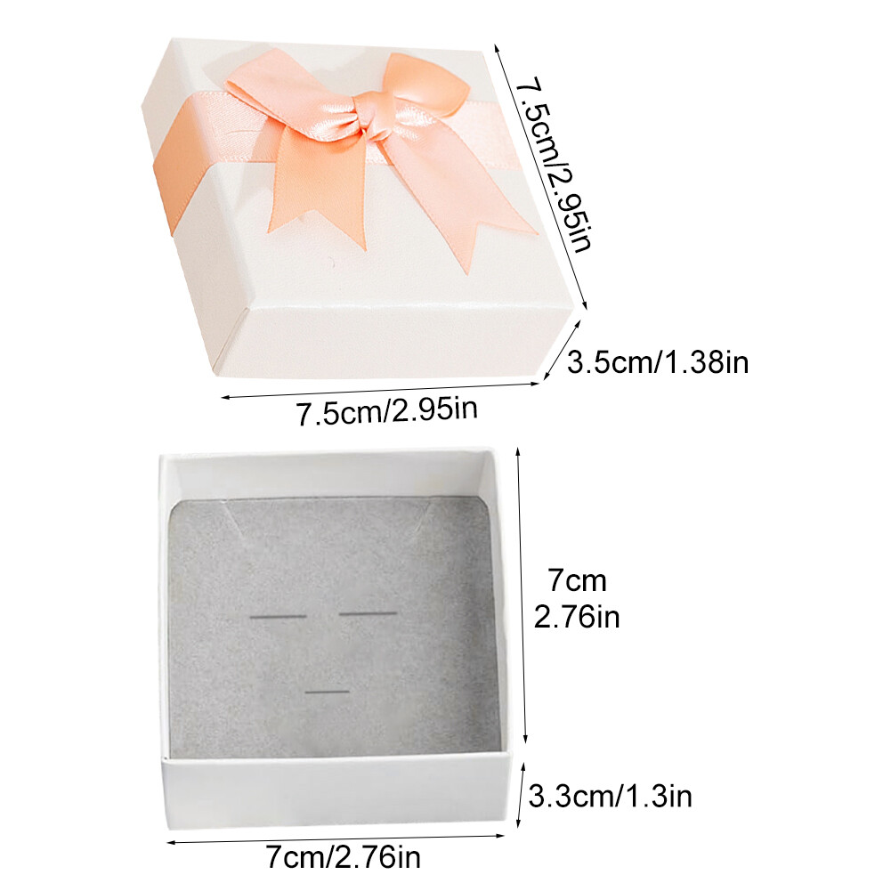2pcs Jewelry Gift Box Small Square Necklace Bracelet Case Rings With ...