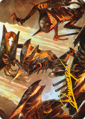 Gold Stamp Art Series GLEEFUL DEMOLITION mtg NM Phyrexia All Will Be ...