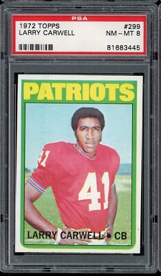 1972 Topps Football #299 Larry Carwell PSA 8 | eBay