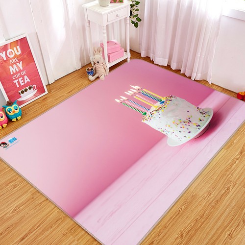 3D Candle Cake ZHUA747 Game Non Slip Rug Mat Photo Carpet Zoe | eBay ...