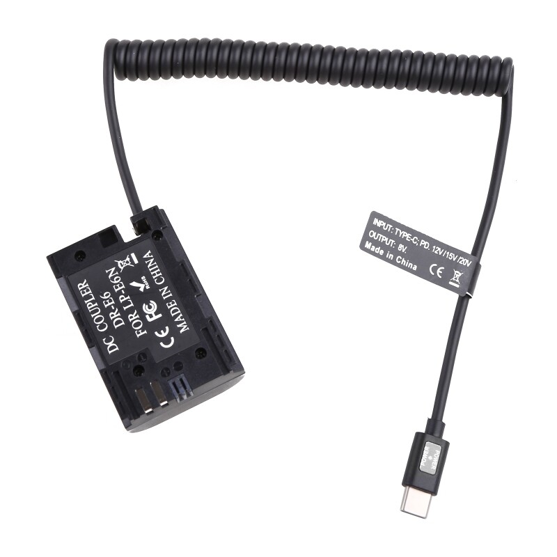 USB C to LP-E6 External Power Adapter Cable for Taking Time-lapse ...