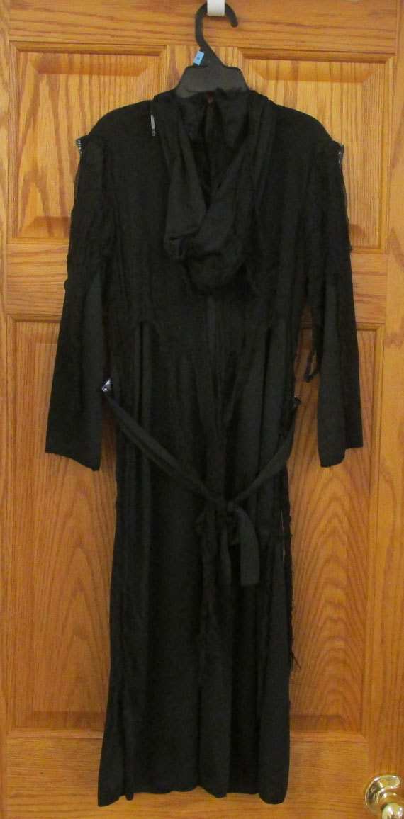 Restless Soul Ghoul Zombie Halloween Costume Black Robe Chains Medium ...