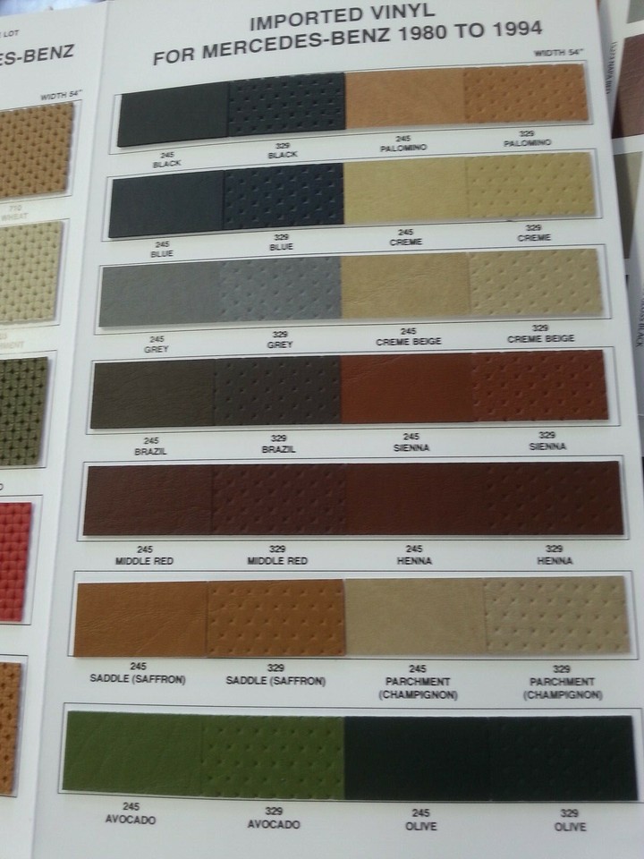 MERCEDES 380SL 560SL 107 80-89 UPHOLSTERY SEAT KIT MB TEX PALOMINO ...