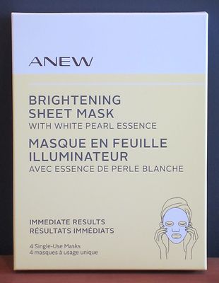 Avon Anew Brightening Sheet Mask With Pearl Essence 4 Count $30 NIB | eBay