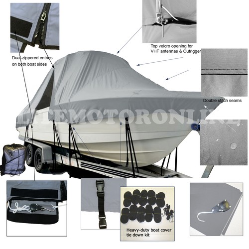 Arima Sea Ranger 19 Walk Around Cuddy Cabin T-Top Hard-Top Boat Cover ...