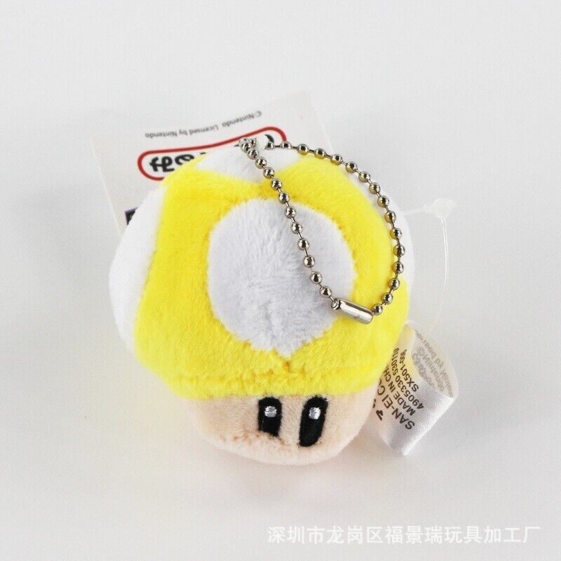 Set of 10 Super Mario Bros Toad Mushroom Plush Doll Toy Pendant ...