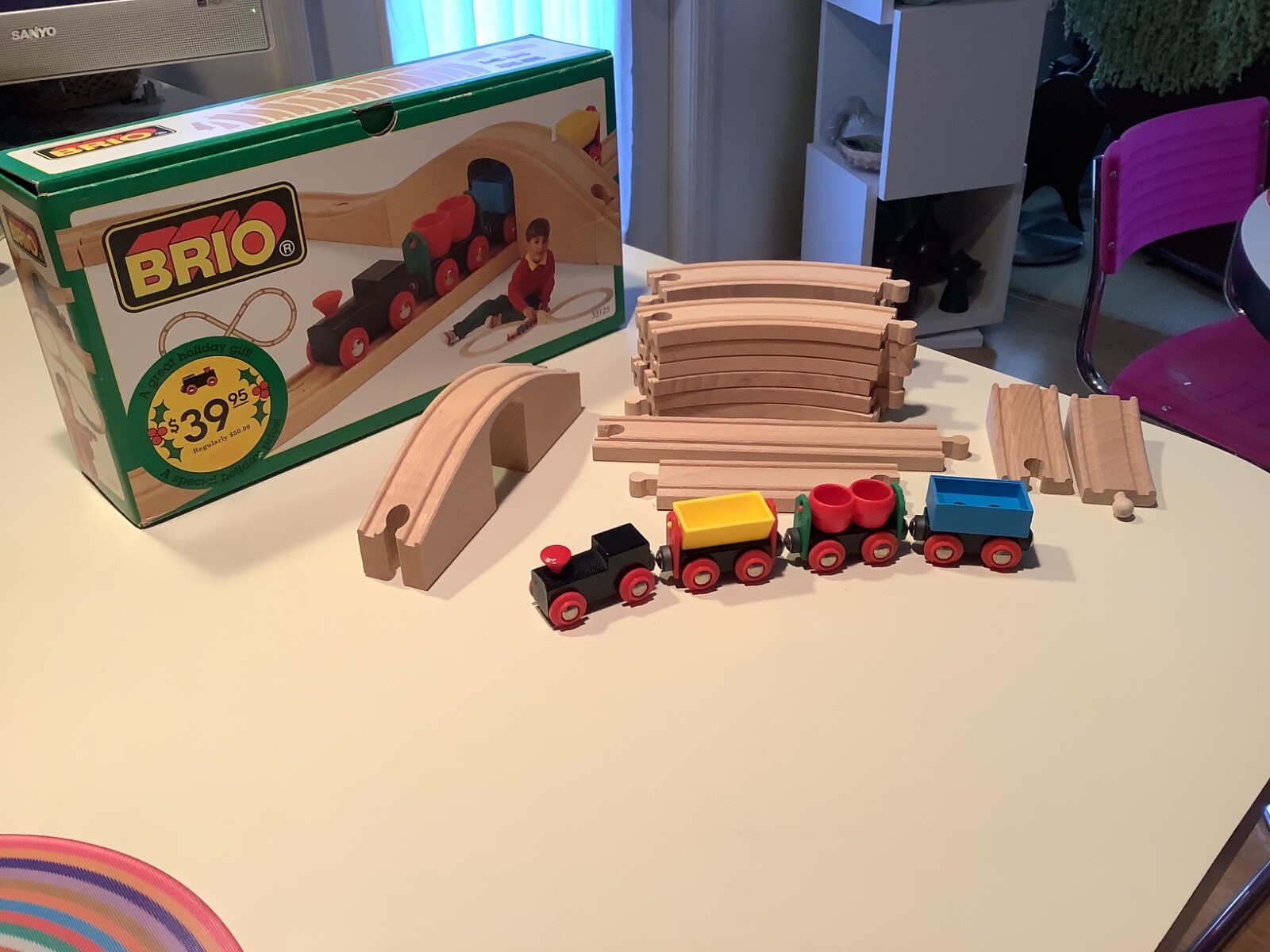 Vintage BRIO Wooden Train Set 100 Complete Made in Sweden Figure 8 Wood ...