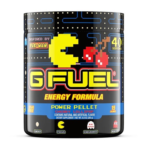 GFuel X Pac-Man Power Pellet LIGHT-UP Collector's Box,Tub & Shaker G ...