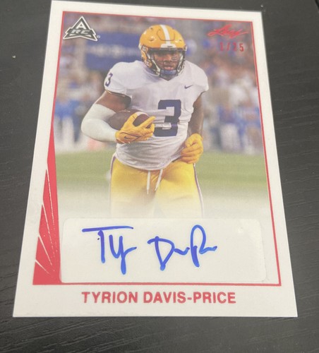 2021-22 LEAF MEMORIES RED TYRION DAVIS-PRICE ROOKIE/RC AUTO #’d /25 | eBay