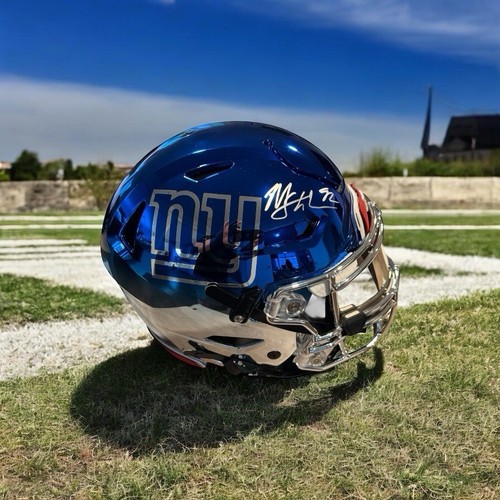 🔥MICHAEL STRAHAN NY GIANTS CHROME SPEEDFLEX W/ 3D BUMPERS & VISOR ...