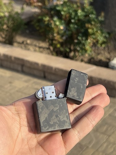 Original Zippo Brass Lighter Insert With Custom Made FORGED CARBON ...