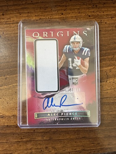 2022 Panini Origins Alec Pierce Red Rookie Patch Auto /99 Colts RC RPA ...