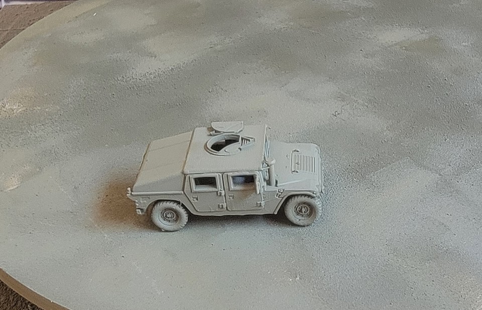 One HO 1/87 scale Humvee with open roof hatch, olive drab | eBay
