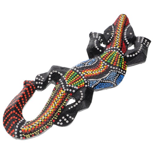 Lizard Statue Wall Decoration Country for outside Creative Wooden | eBay