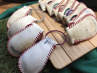 1 Pair Official MLB Rawlings Leather Baseball Keychain Major League ...