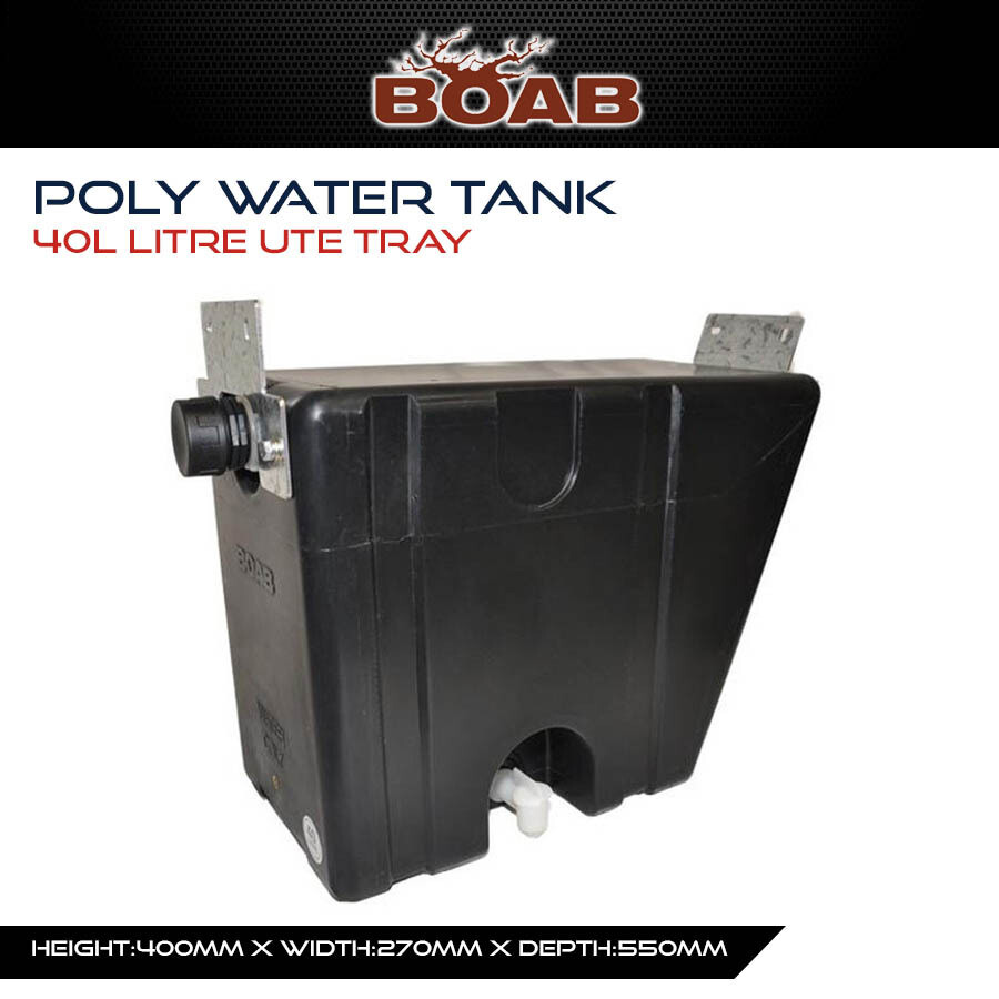 Boab Poly Water Tank 40 Litre Ute Tray Utility 4x4 4WD Offroad Touring ...