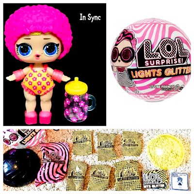 LOL Surprise Lights Glitter In Sync Neon Doll Black Light UV Reactive ...