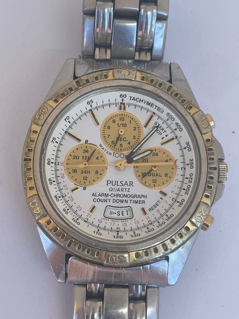 Pulsar Quartz Alarm Chronograph Mens Watch N944-6a00 for sale online | eBay