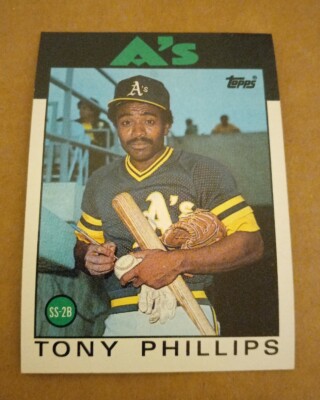 1986 Topps TONY PHILLIPS Baseball Card #29. OAKLAND ATHLETICS. | eBay
