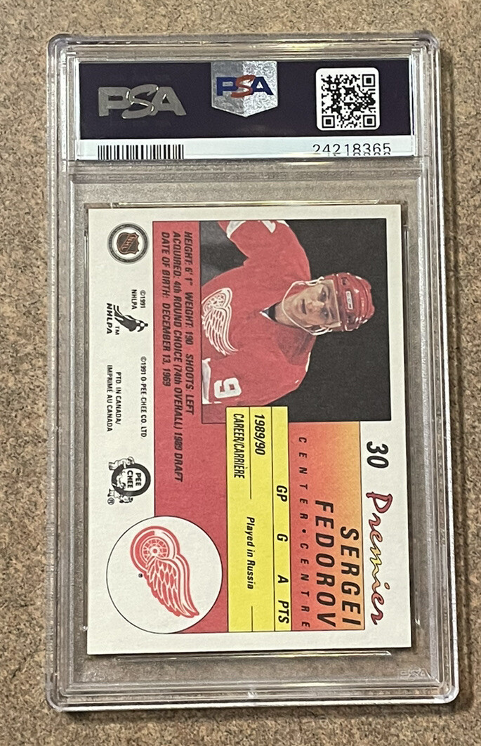🔥1990 O - PEE - Chee Premier Sergei Fedorov Rookie/Auto Card!! Pop Of 2 ...