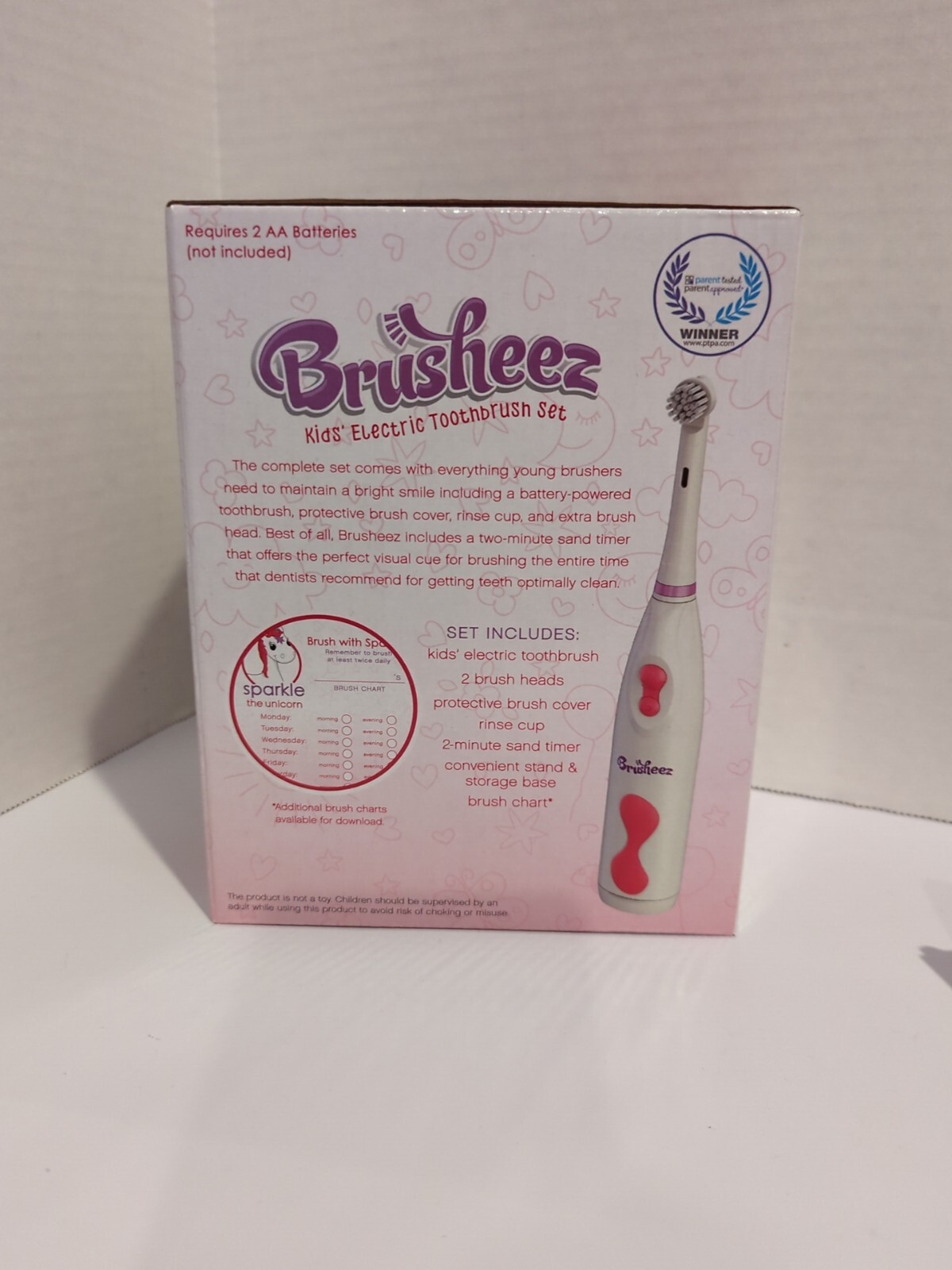 Brusheez Kid's Electric Toothbrush Set Sparkle The Unicorn 2 Brush ...